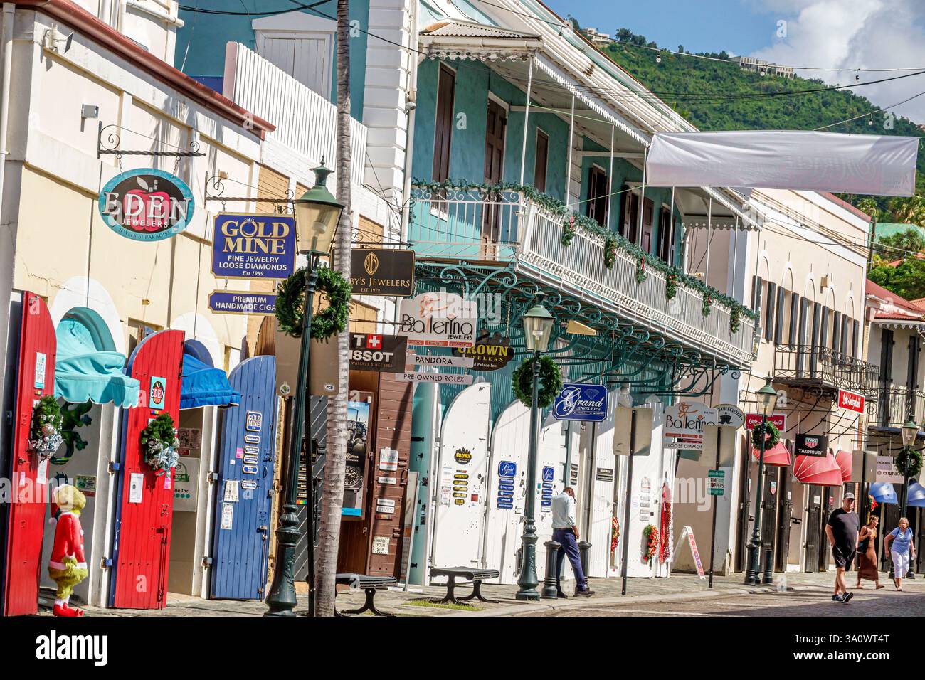 Charlotte Amalie, Saint St. Thomas, US Virgin Islands USVI, Main Street ...
