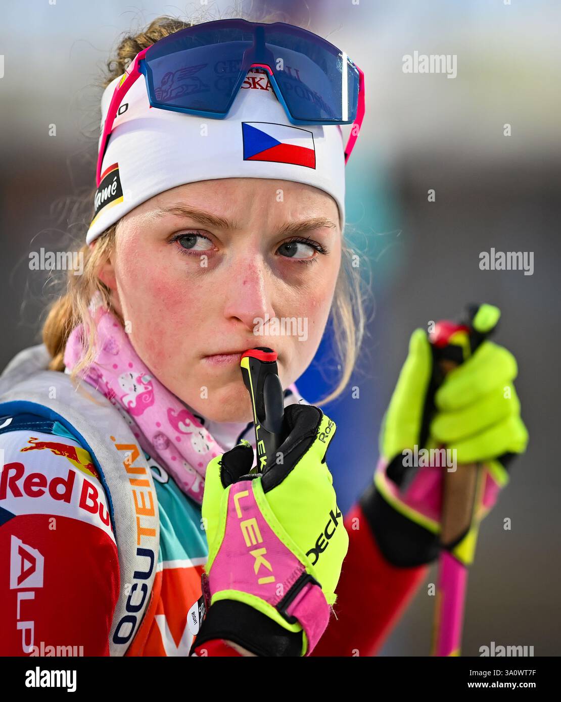 Marketa Davidova of Czech Republic at a training session before the ...
