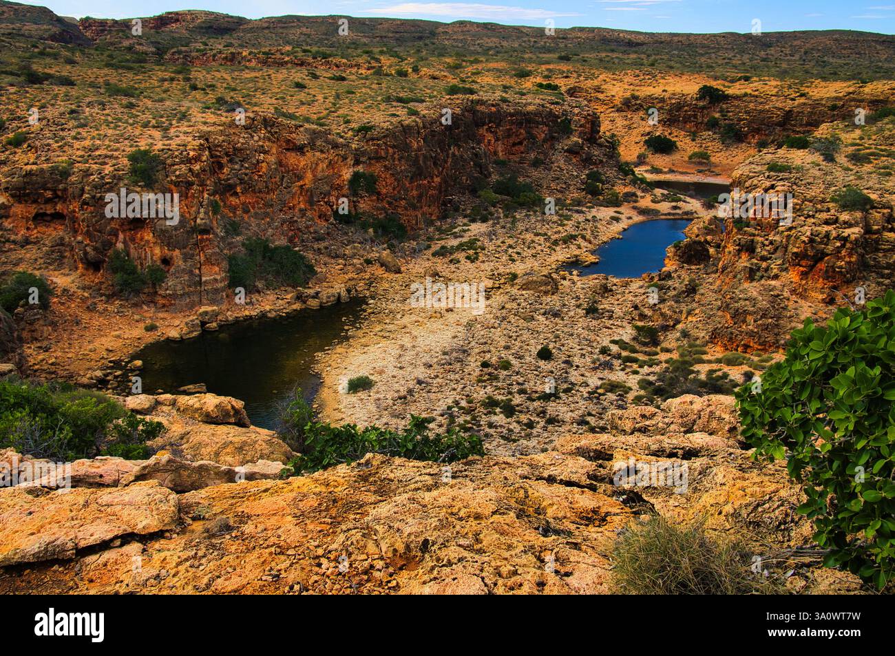 The upper reaches of the Yardie Creek in Cape Range National Park ...
