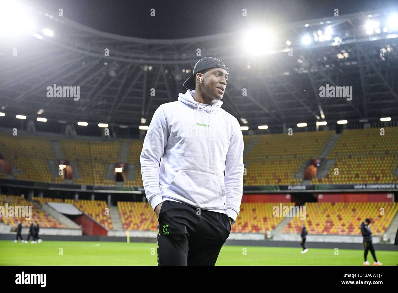 Cercle's Felipe Augusto Da Silva pictured before a press conference of Belgian soccer team ...