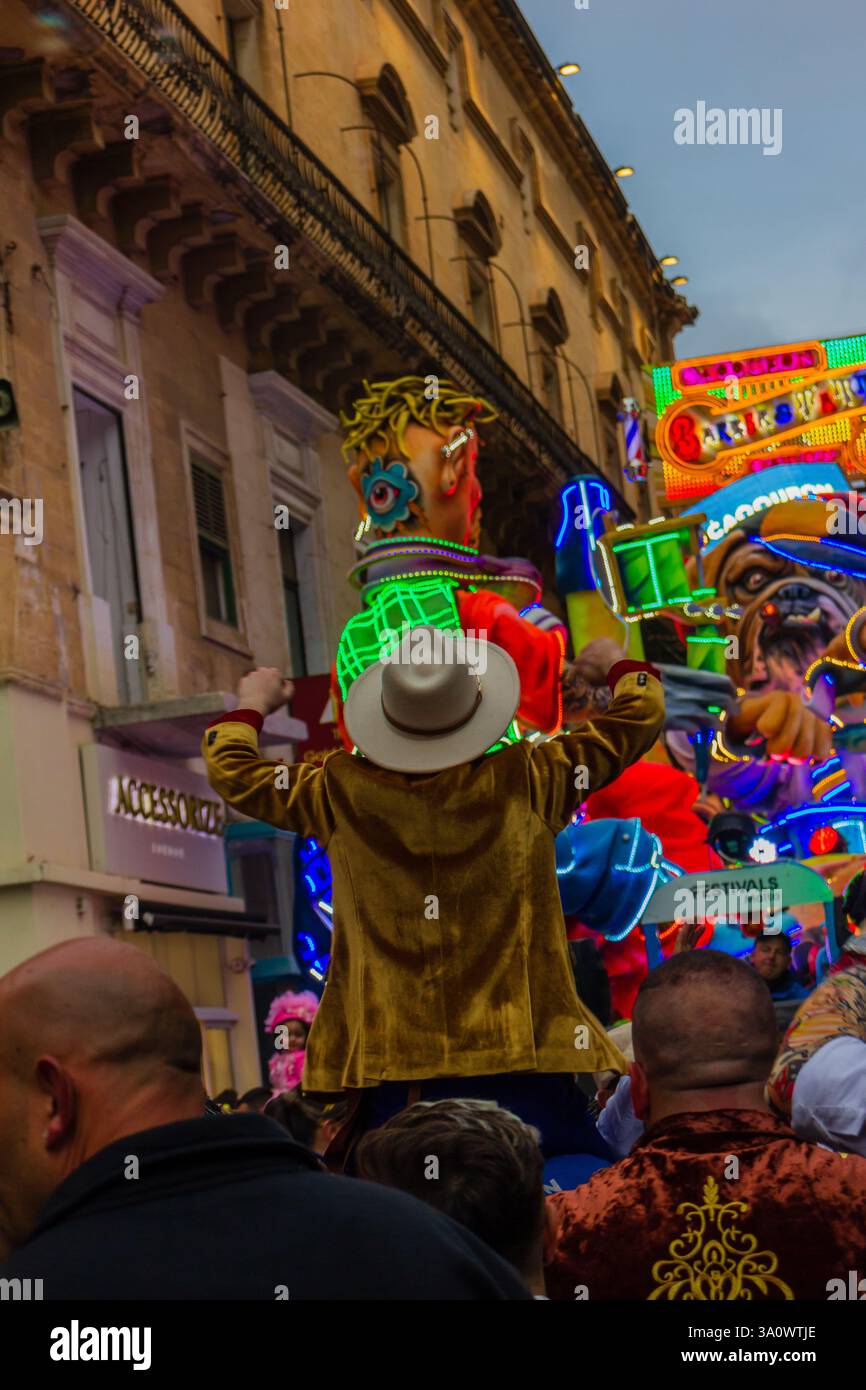 VALLETTA, MALTA - March 2nd, 2025 - Colorful Parade With Extravagant ...