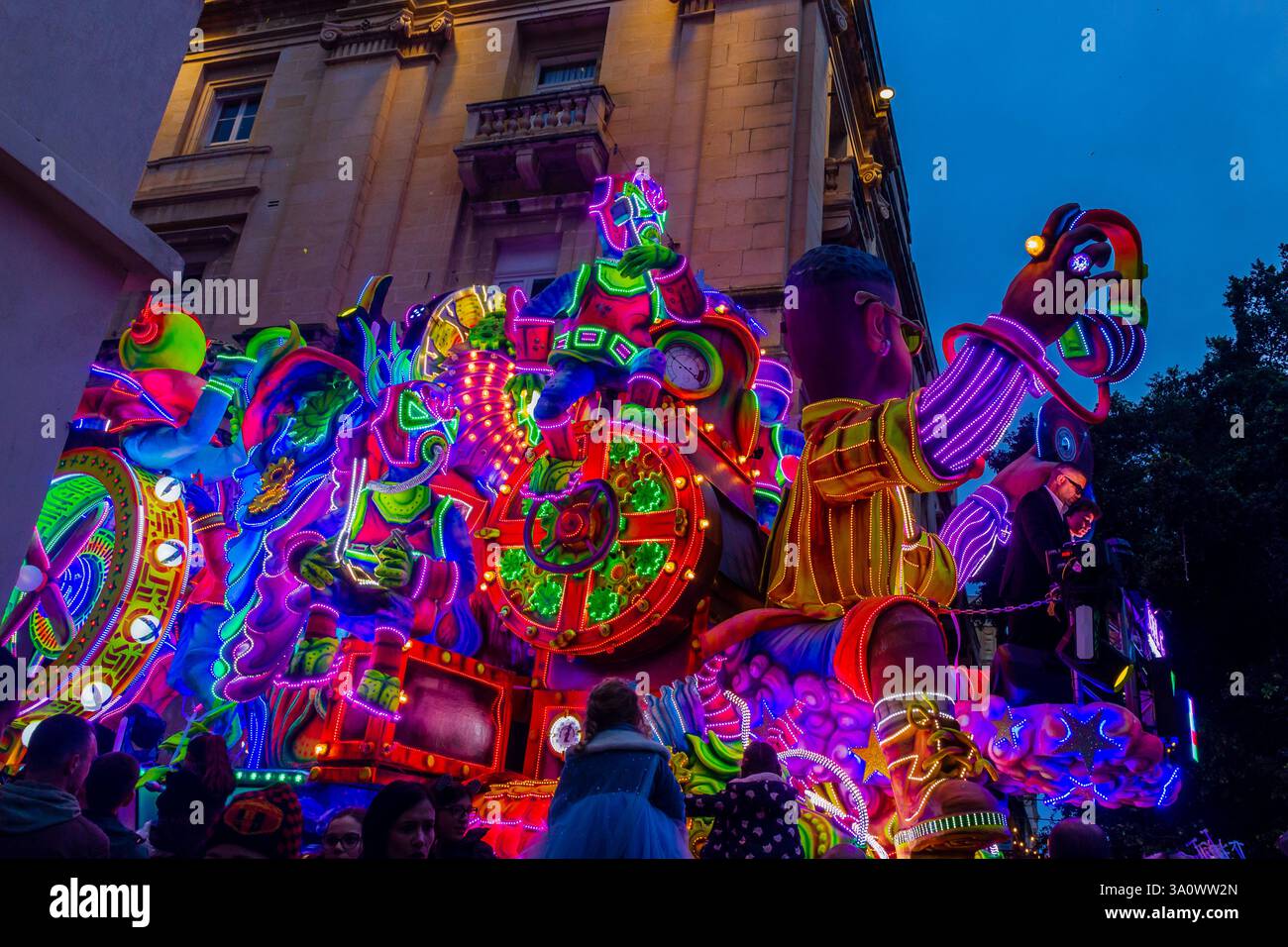 VALLETTA, MALTA - March 2nd, 2025 - Colorful Carnival Float Featuring ...