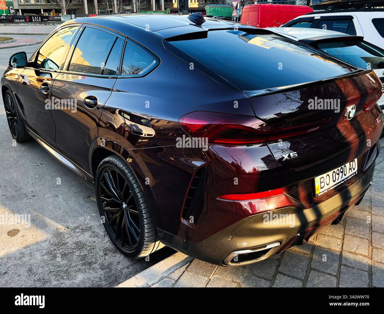 Kyiv, Ukraine - March 04, 2025: Modern luxury BMW X6 M50i SUV in ...
