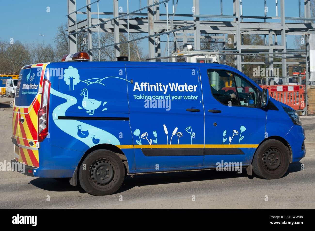Staines-upon Thames, UK. 5th March, 2025. An Affinity Water van in ...