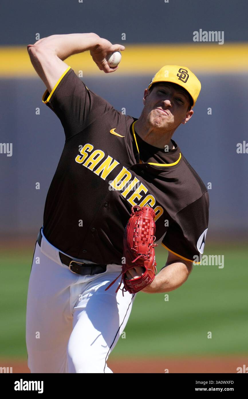 San Diego Padres starting pitcher Nick Pivetta warms up during the ...
