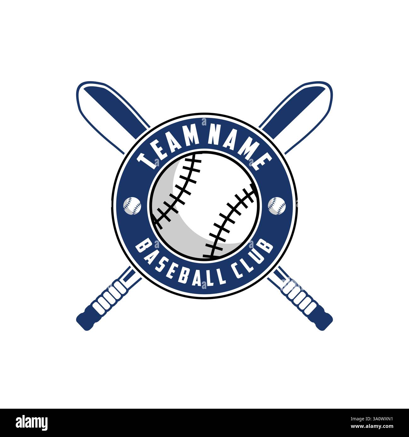 Baseball Club Logo Inspiration on white background Stock Vector Image ...