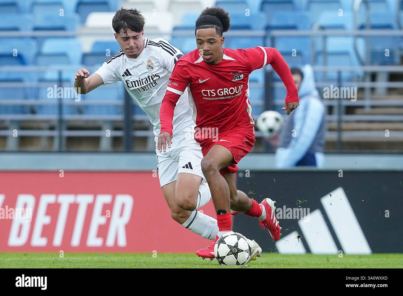 Madrid, Spain. 05th Mar, 2025. Real Madrid CF's Victor Valdepenas (l ...