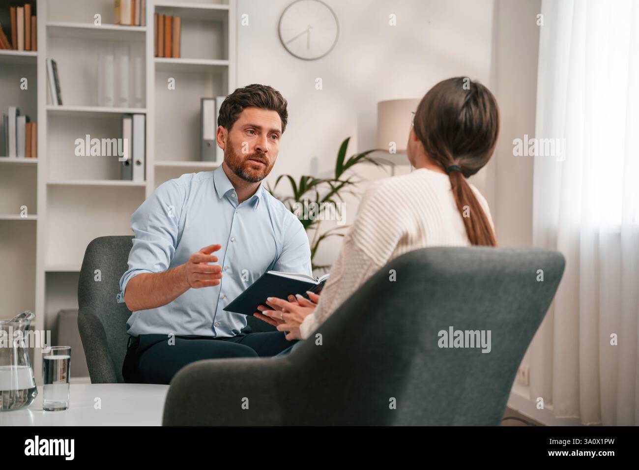 Session with psychologist. In the cabinet Stock Photo - Alamy