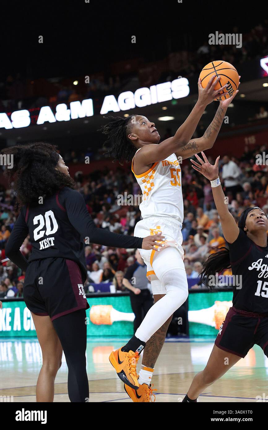 GREENVILLE, SC - MARCH 05: Tennessee Volunteers guard Talaysia Cooper (55) puts up a shot ...