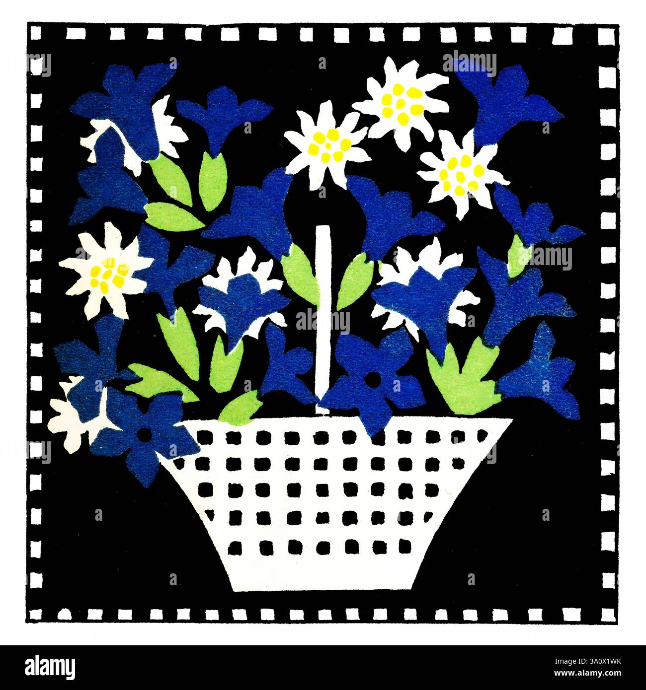 White daisies in blue Cut Out Stock Images & Pictures - Alamy
