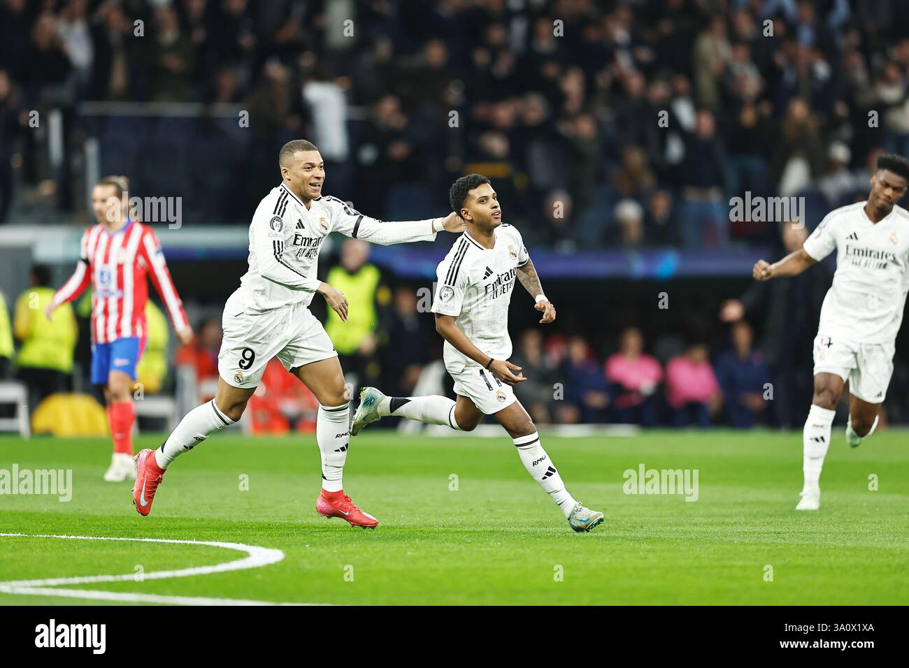 Madrid, Spain. 4th Mar, 2025. (L-R) Kylian Mbappe, Rodrygo Goes (Real ...