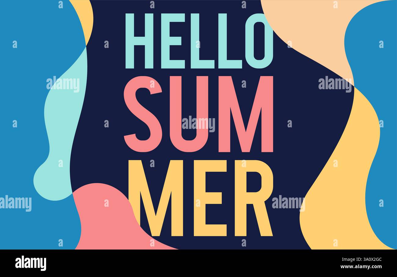 Hello summer time travel Stock Vector Images - Alamy