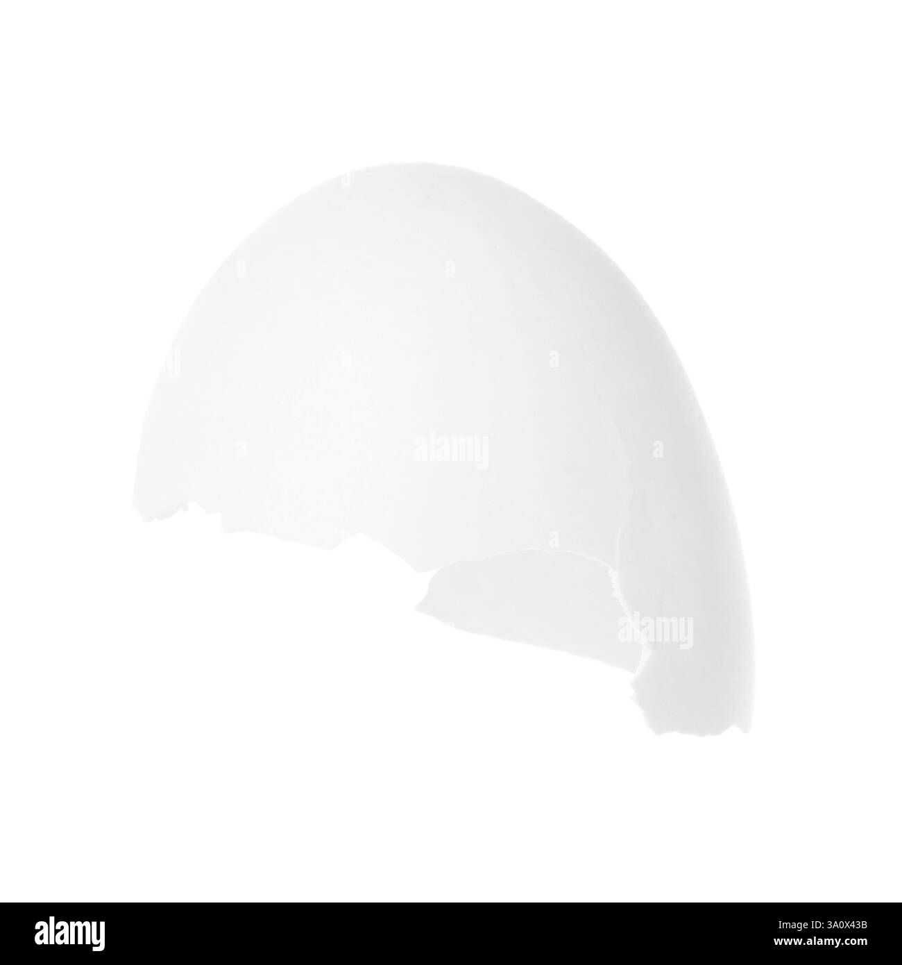 One piece of broken eggshell isolated on white Stock Photo - Alamy