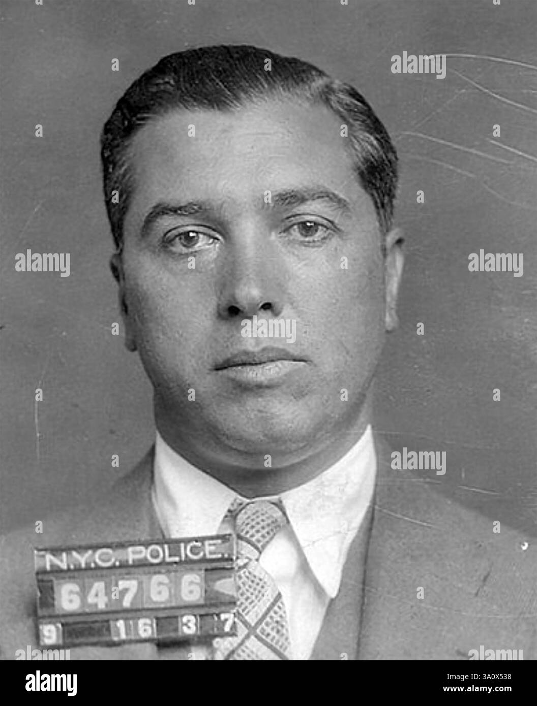 JOE ADONIS (1902-1971) Italian-American mobster in a 1937 NYPD mugshot ...