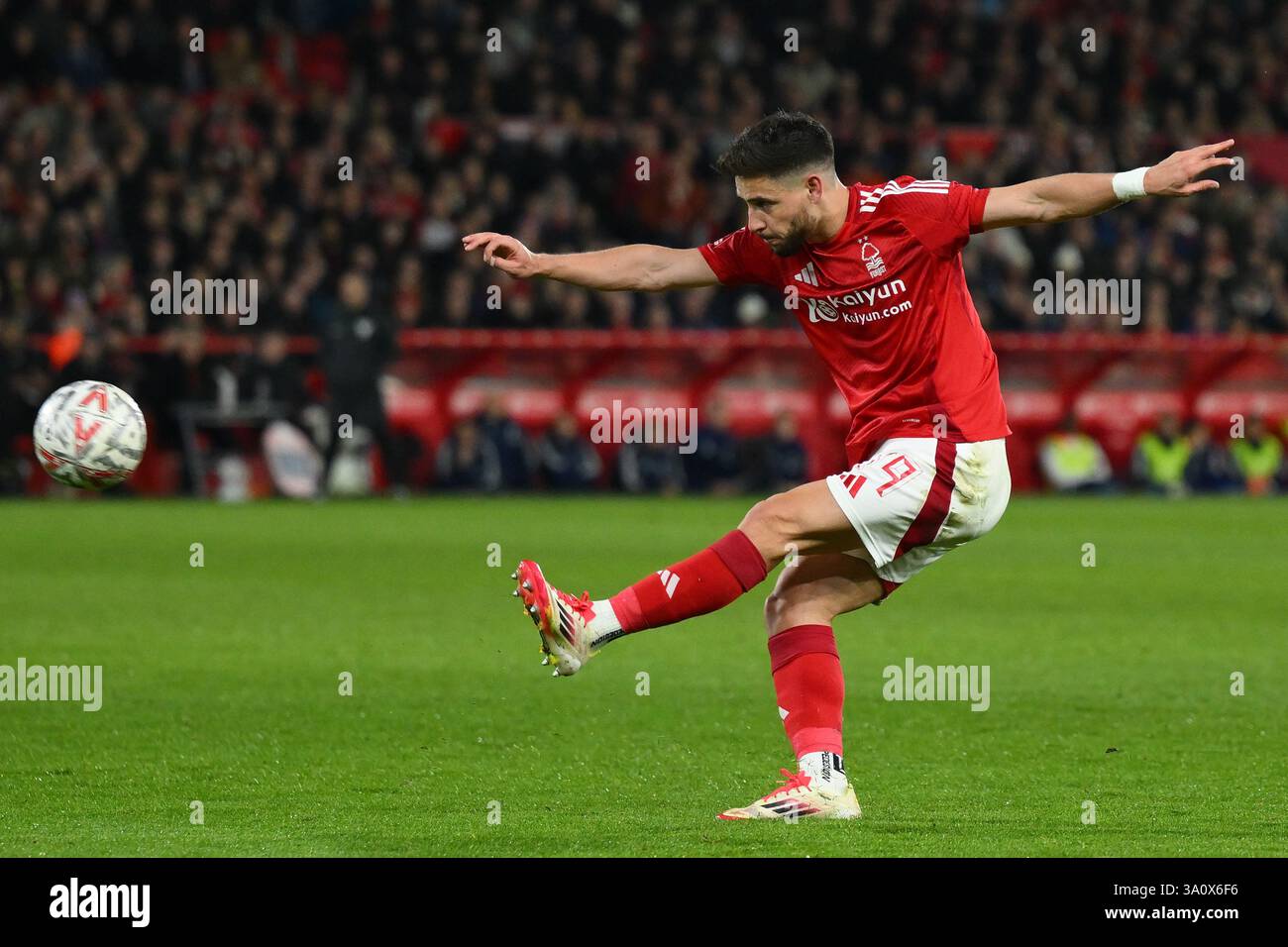 Alex Moreno of Nottingham Forest during the Emirates FA Cup Fifth Round ...