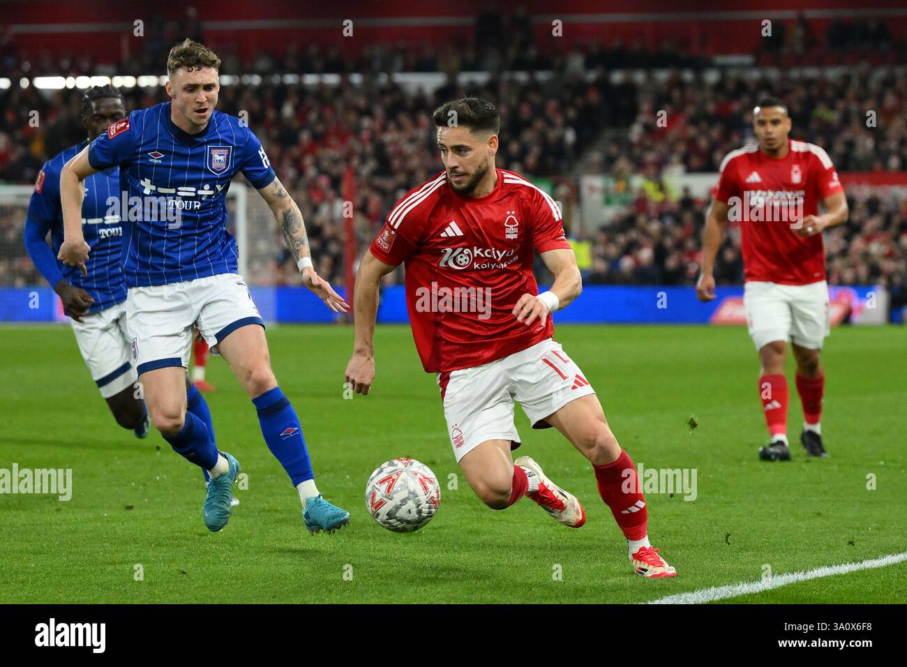 Alex Moreno of Nottingham Forest during the Emirates FA Cup Fifth Round ...