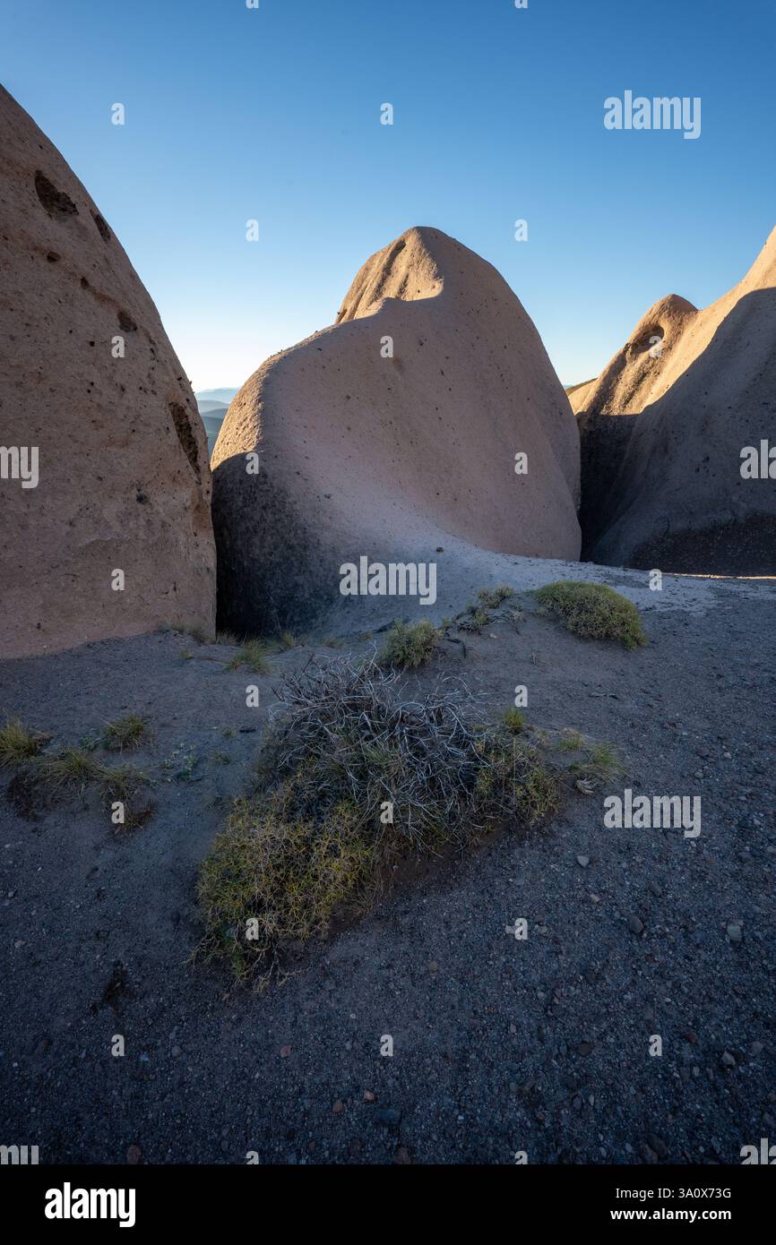 Beautiful rare rock formations in La Buitrera in Bariloche Stock Photo ...