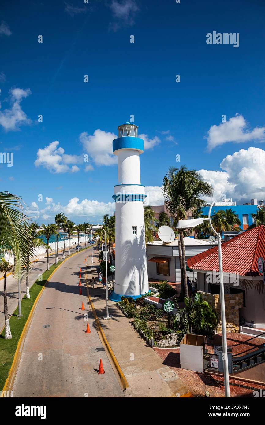 Lighthouse on Cozumel Island, Mexico Stock Photo - Alamy
