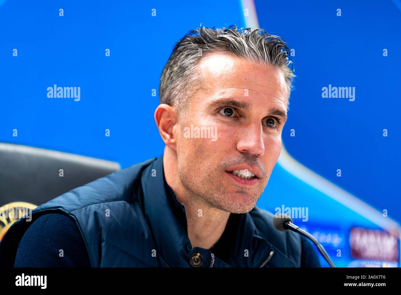 ROTTERDAM, NETHERLANDS - MARCH 5: head coach Robin van Persie of ...