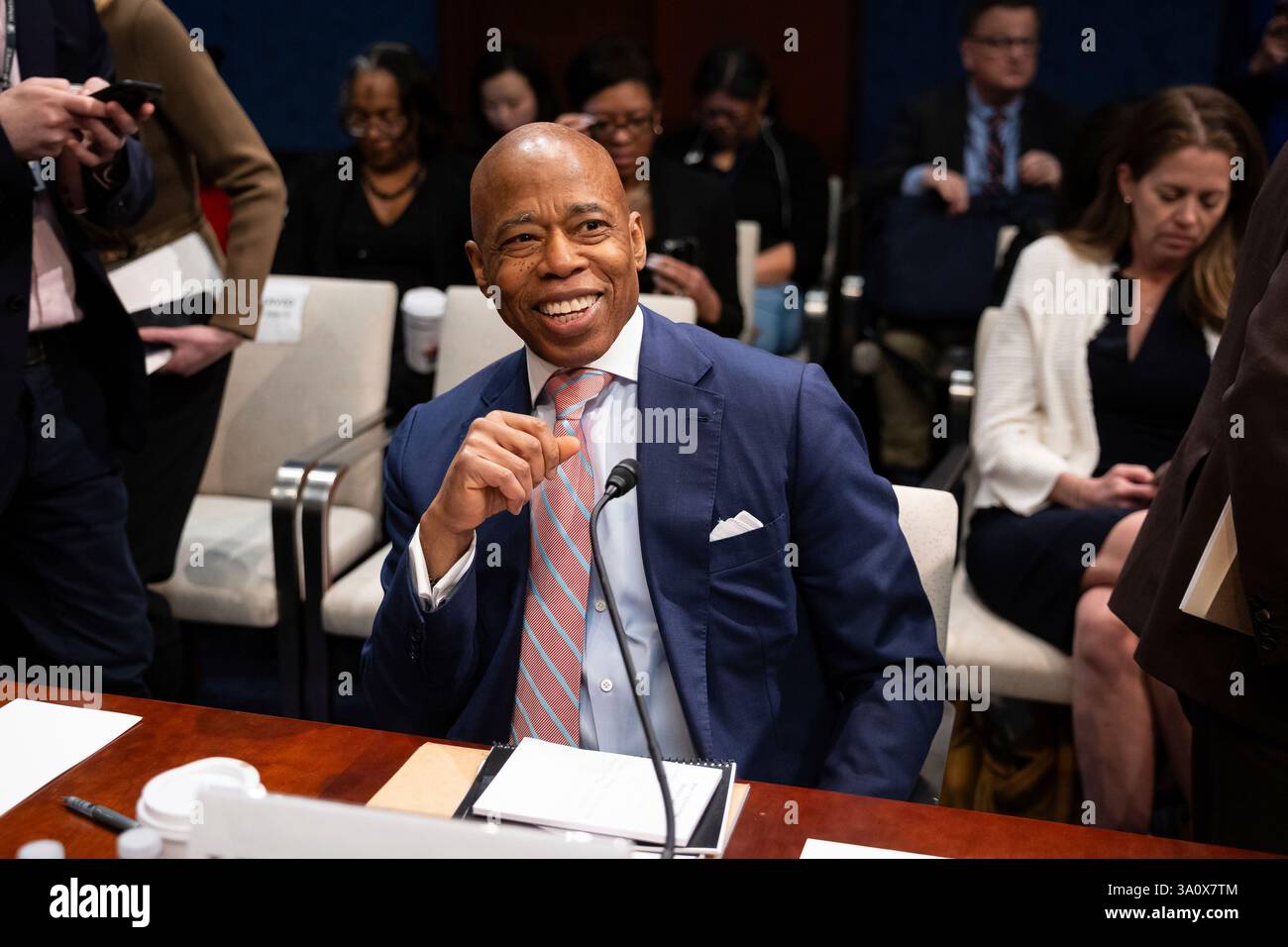 New York City Mayor Eric Adams returns from a recess during a House ...