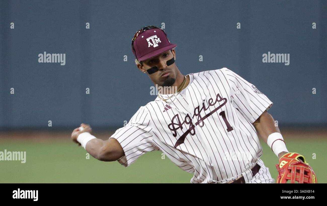 Texas A&M utility player Jamal George during an NCAA baseball game ...