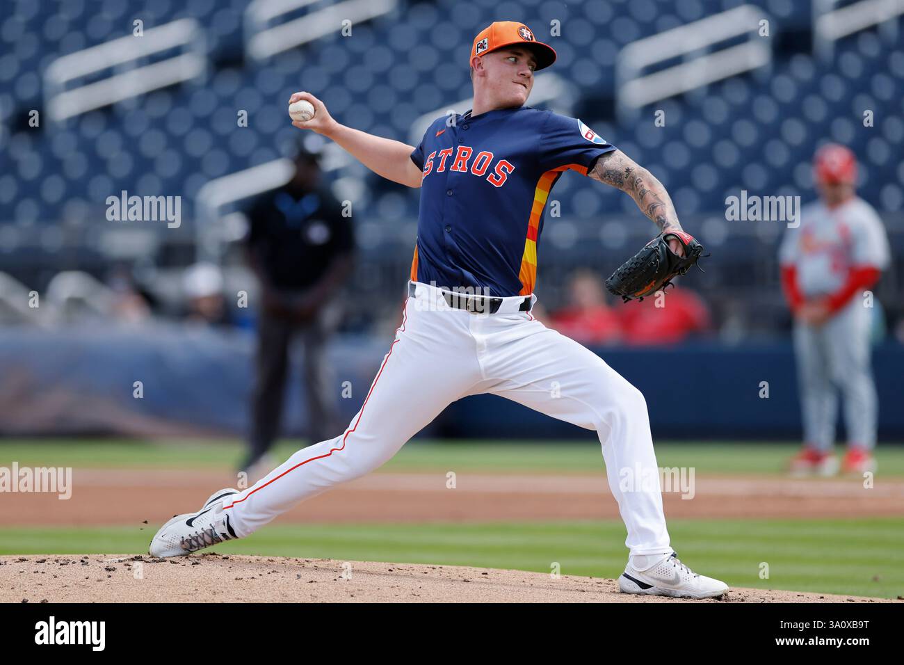 WEST PALM BEACH, FL - MARCH 05: Houston Astros pitcher Hunter Brown (58 ...