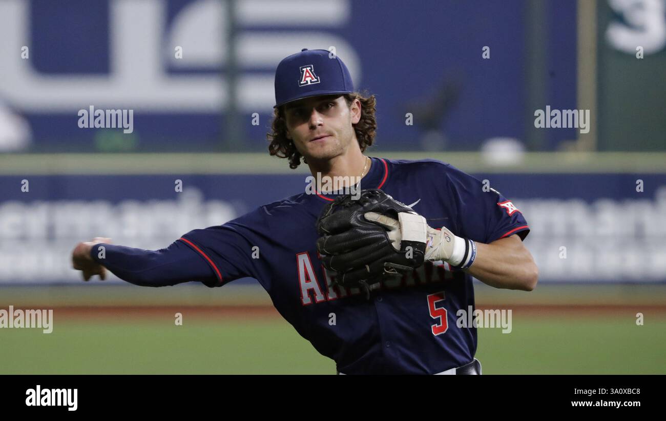 Arizona infielder Mathis Meurant during an NCAA baseball game against ...