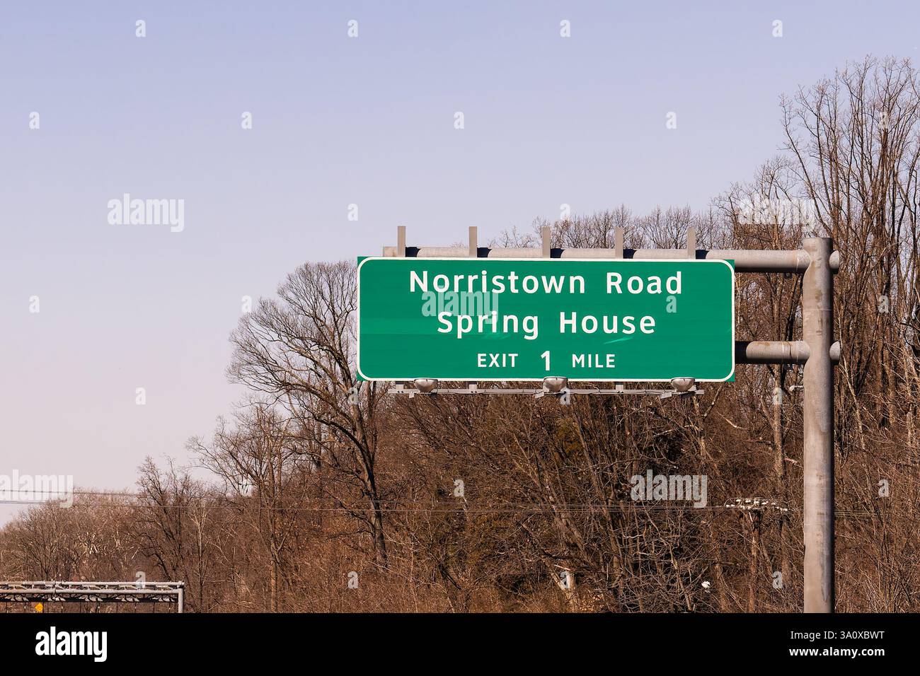 exit sign on Fort Washington Expressway or PA-309 for Norristown Road ...