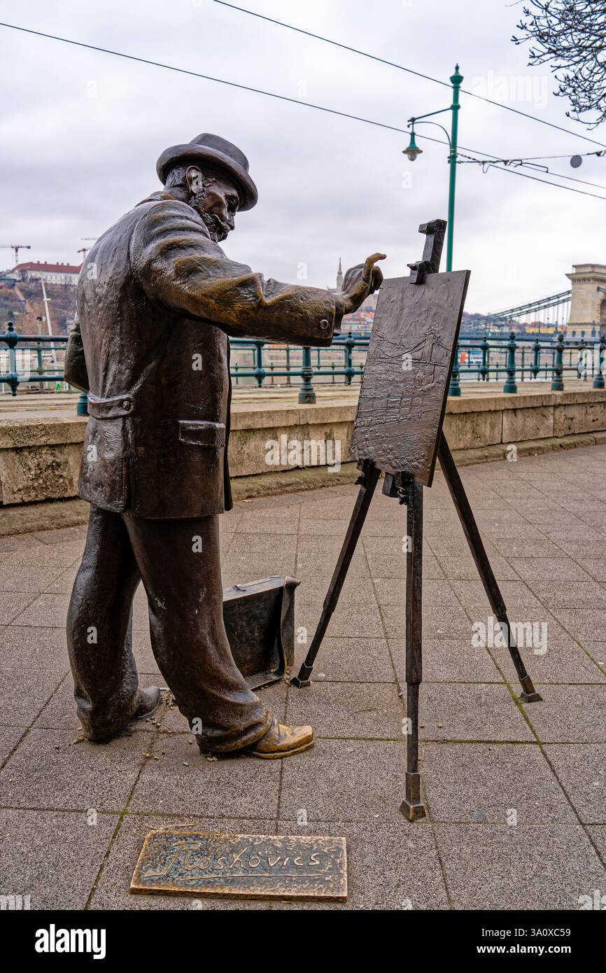 Budapest, Hungary - Feb. 2, 2025: This statue of Ignac Roskovics by ...