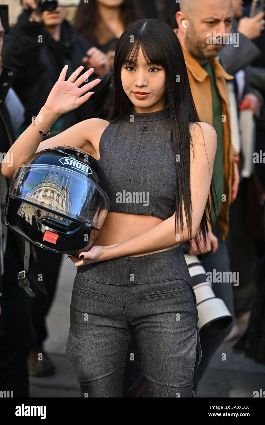 Natty arriving at Courreges show during Paris Fashion Week in Paris ...