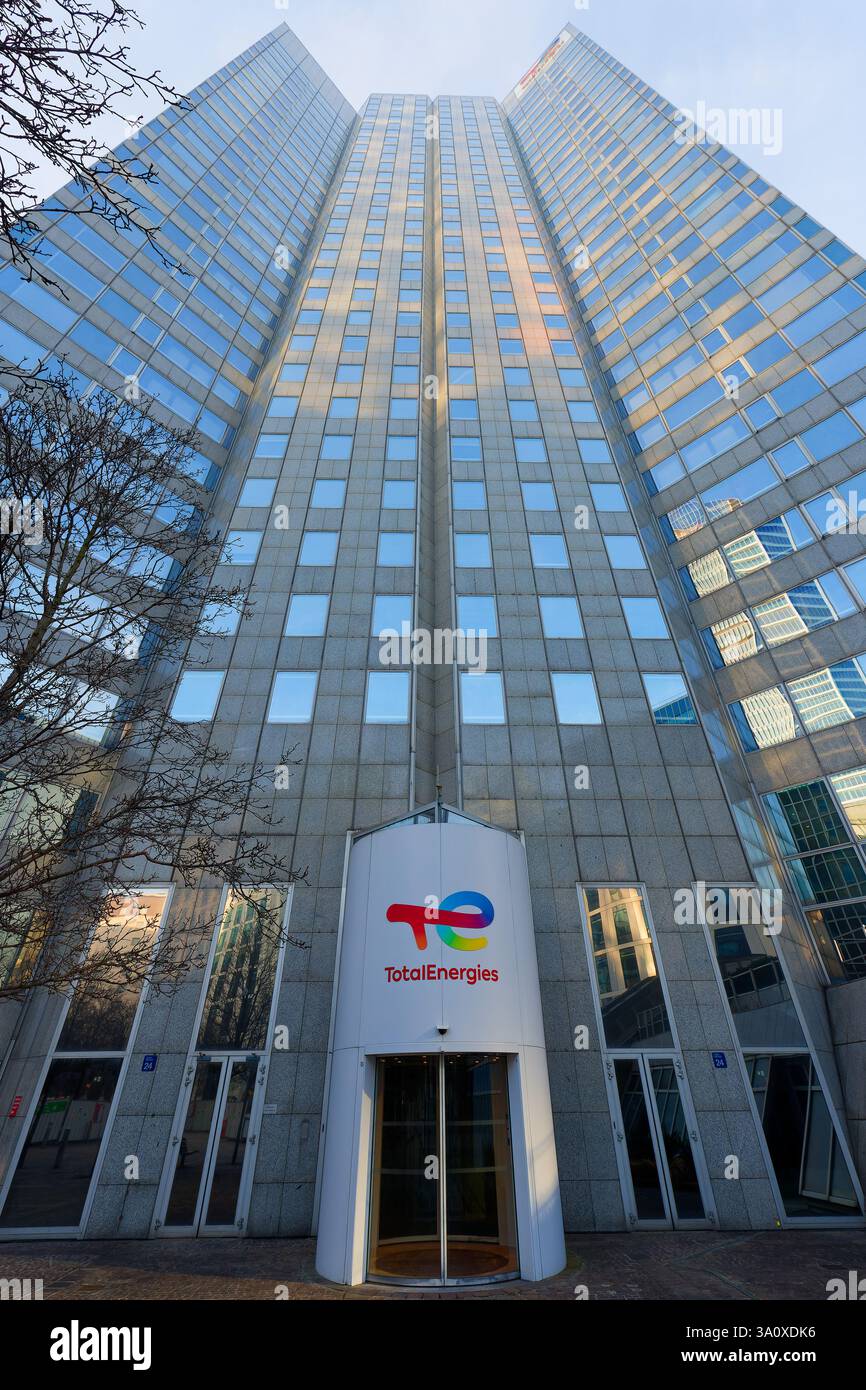 Courbevoie, France, February 23, 2025: Exterior view of the tower ...