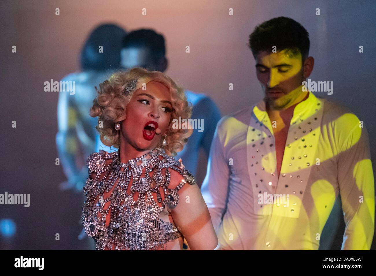 London, UK. 5 March 2025. The cast at a photocall for ‘Roxie Rocks ...