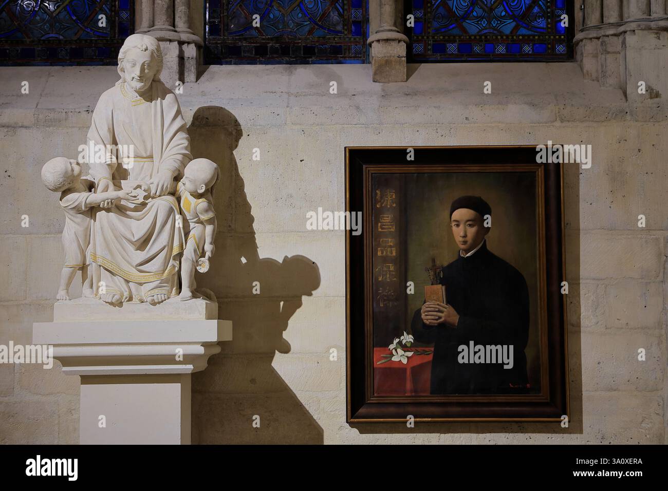 Portrait of Saint Paul Chen, a 19th century Chinese martyr display in ...