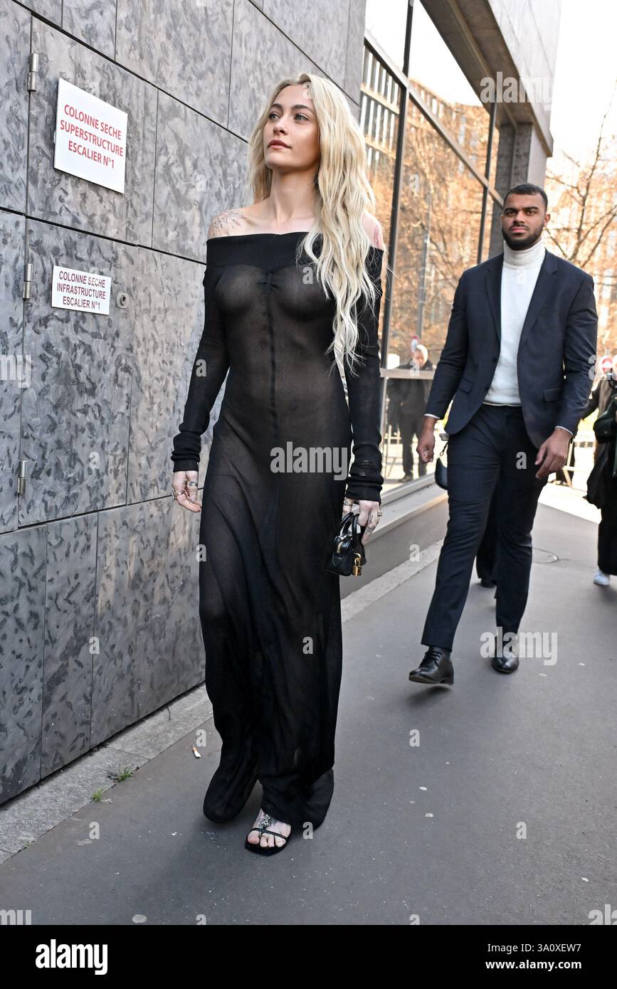 Paris Jackson arriving at Stella McCartney show during Paris Fashion Week in Paris, France on ...