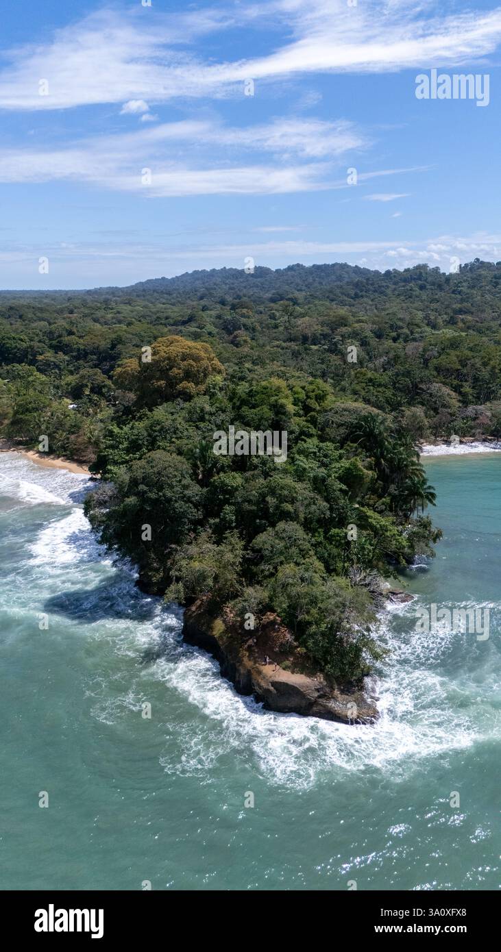 Aerial Image in Costa Rica at the Caribbean in Puerto Viejo at Punta ...