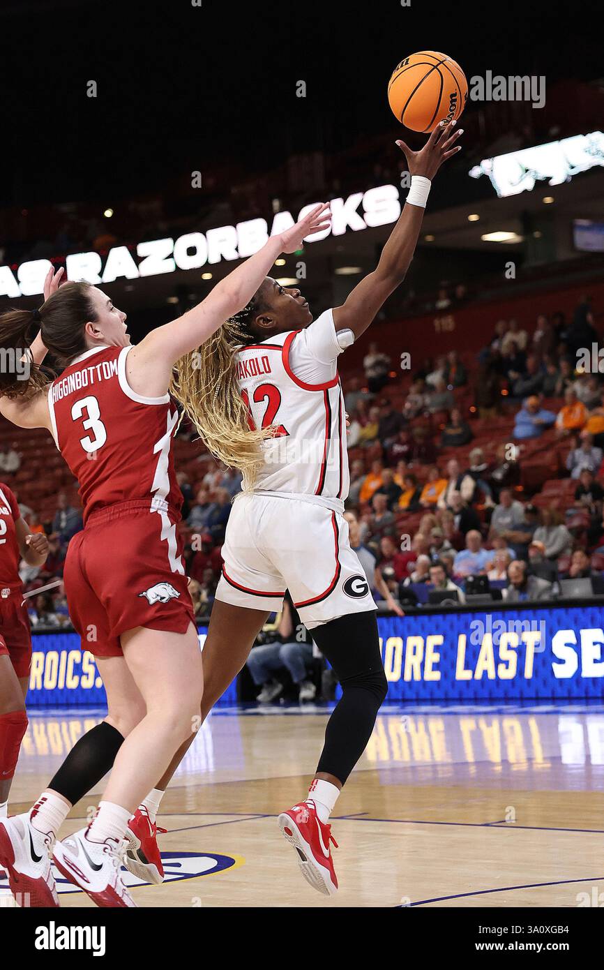 GREENVILLE, SC - MARCH 05: Arkansas Razorbacks guard Izzy Higginbottom ...