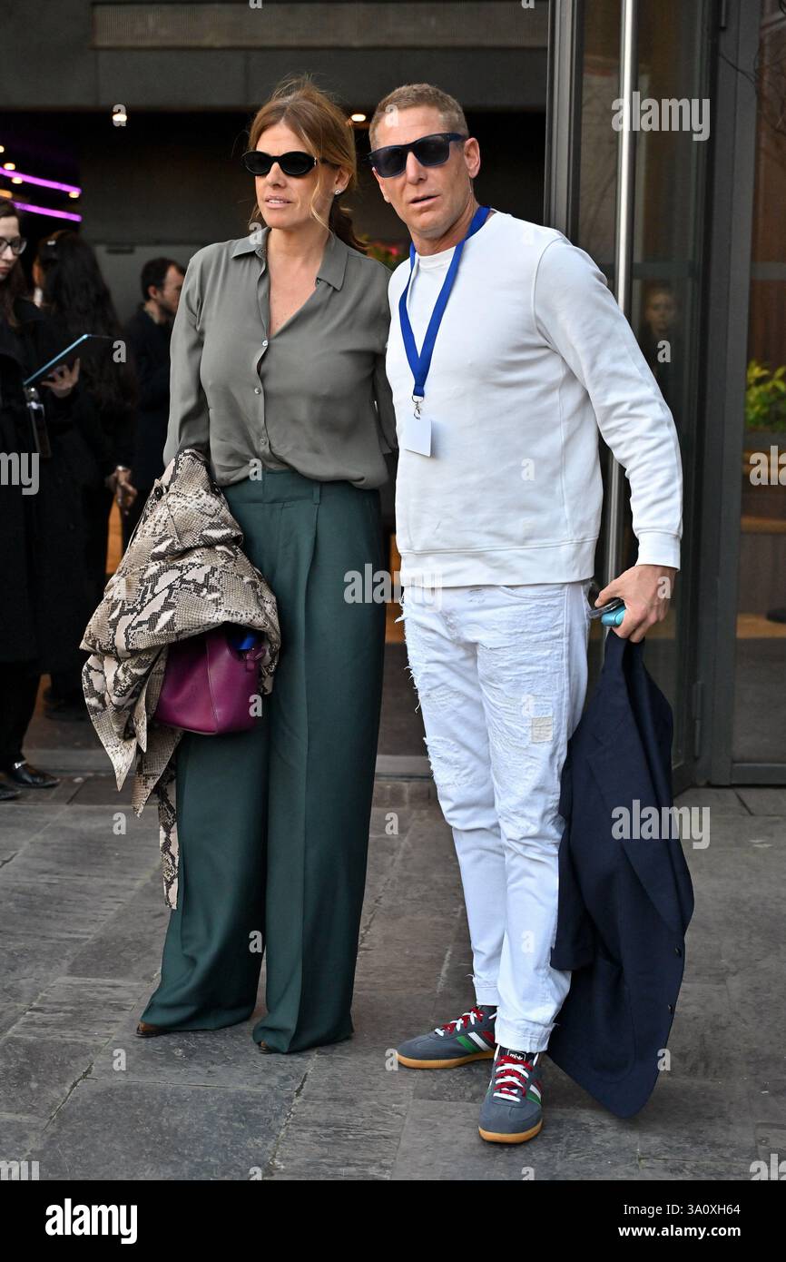 Lapo Elkann arriving at Stella McCartney show during Paris Fashion Week ...