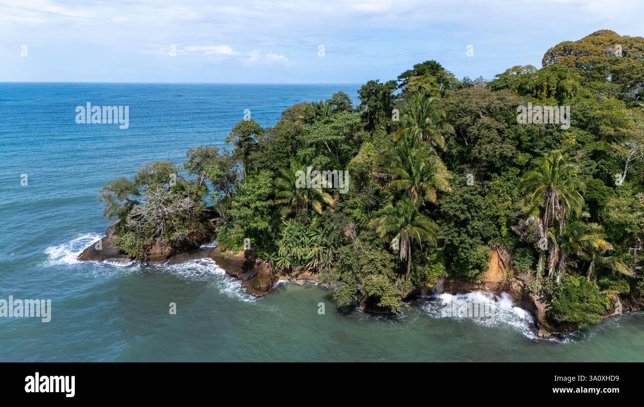 Aerial Image in Costa Rica at the Caribbean in Puerto Viejo at Punta ...