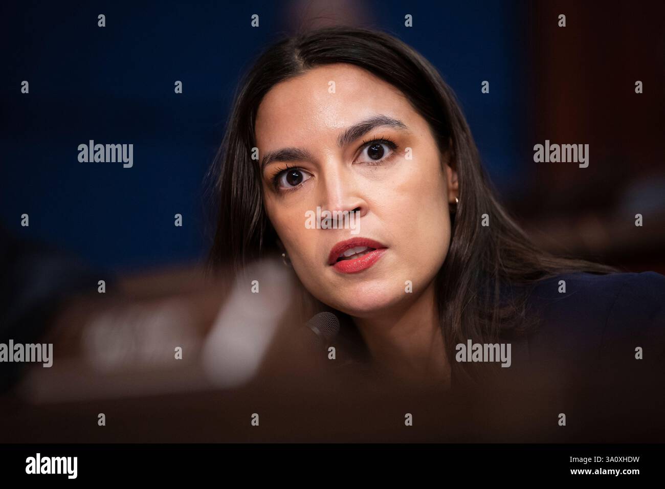 Rep. Alexandria Ocasio-Cortez (D-N.Y.) speaks during a House Oversight ...