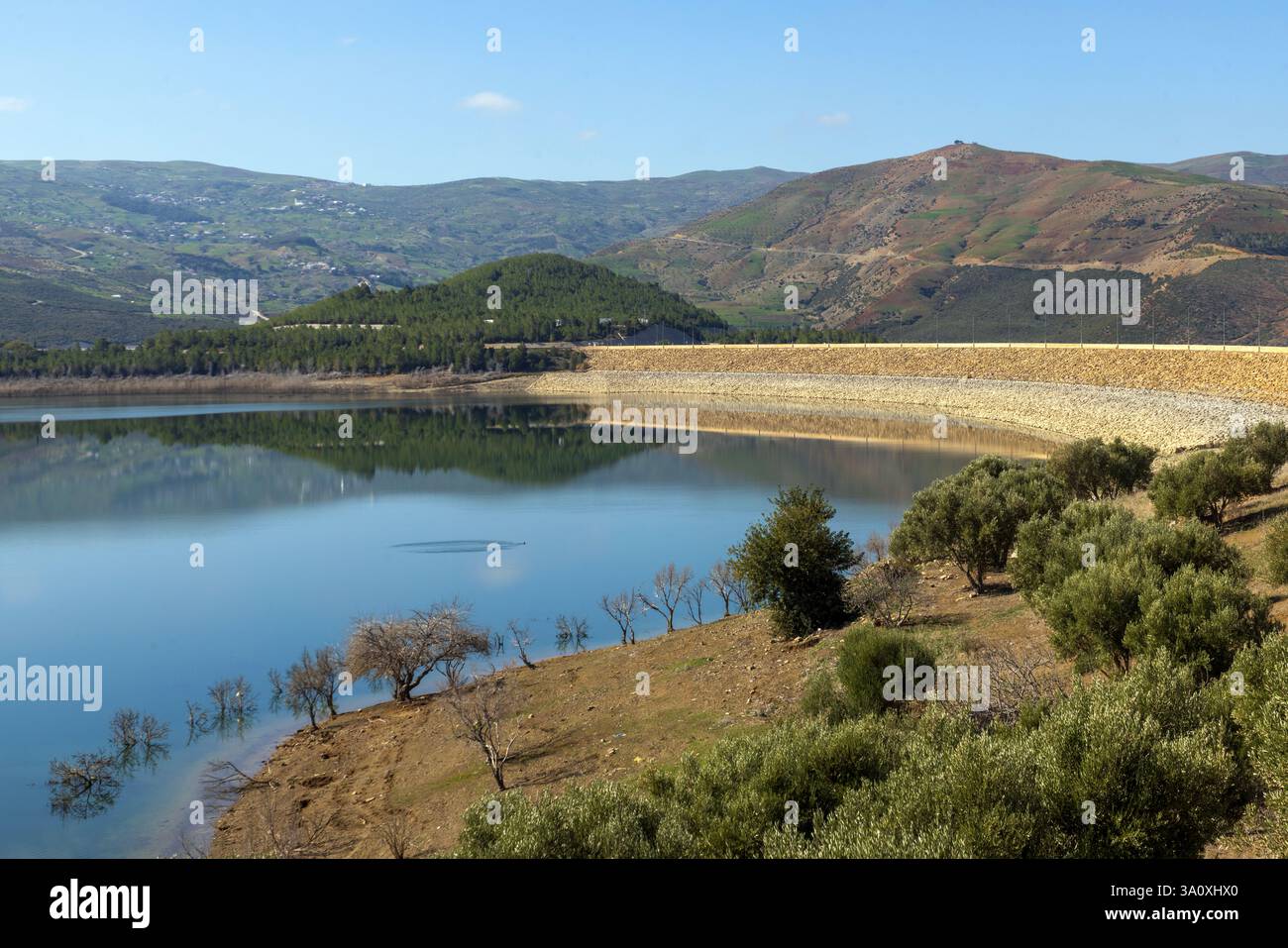 The Martil Dam in Morocco regulates the water of Wadi Mohjerat to ...