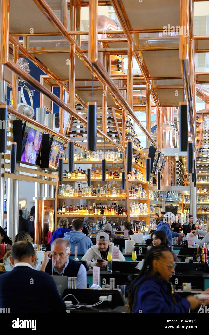 Restaurant and bar inside terminal of George Bush Intercontinental ...