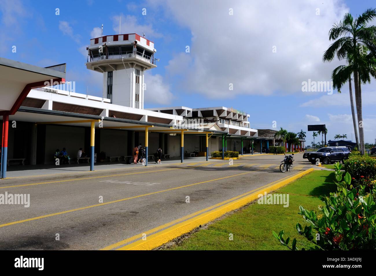 Philip S. W. Goldson International Airport with control tower.Ladyville ...