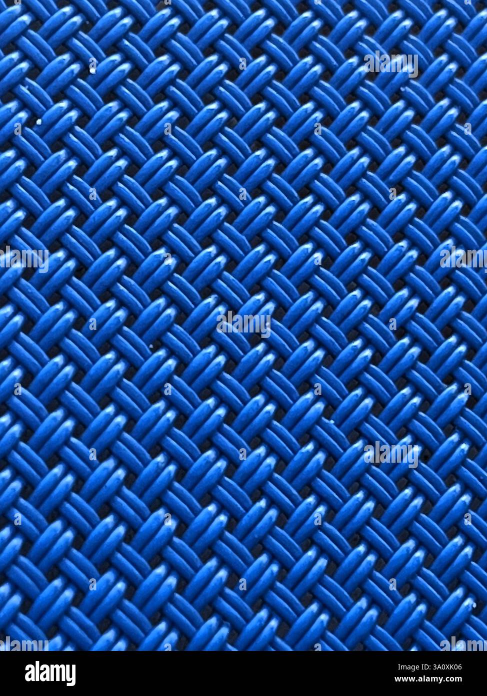 Abstract picture of a closeup of the blue fiber material of a lounge ...