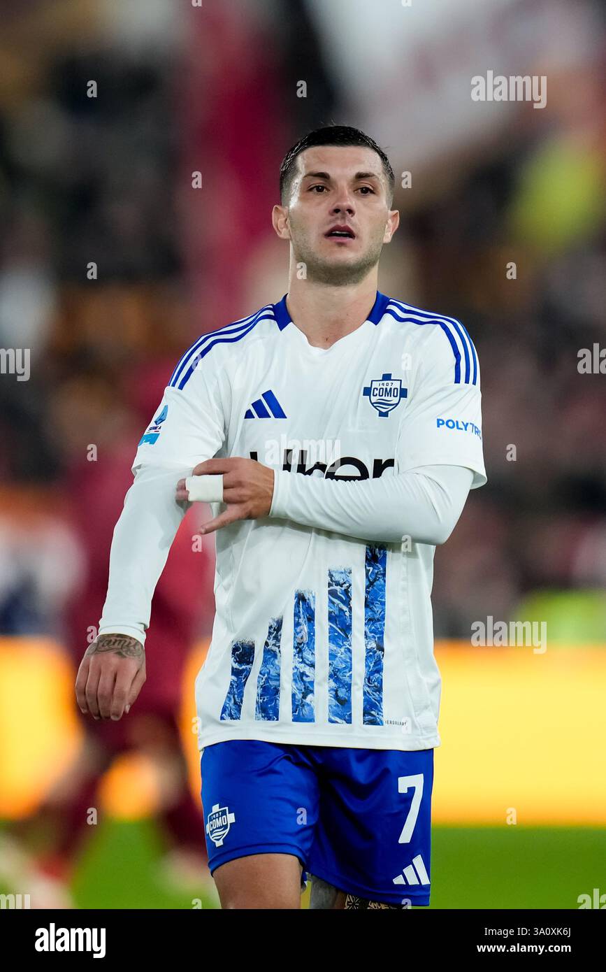 Rome, Italy. 02nd Mar, 2025. Gabriel Strefezza of Como 1907 looks dejected during the Serie A ...