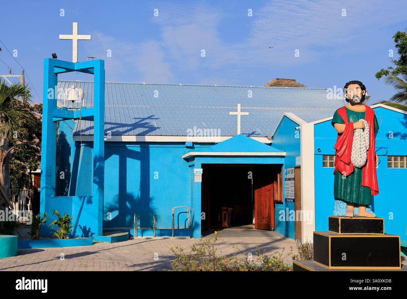 San Pedro Roman Catholic Church in the town center.San Pedro.Ambergris ...