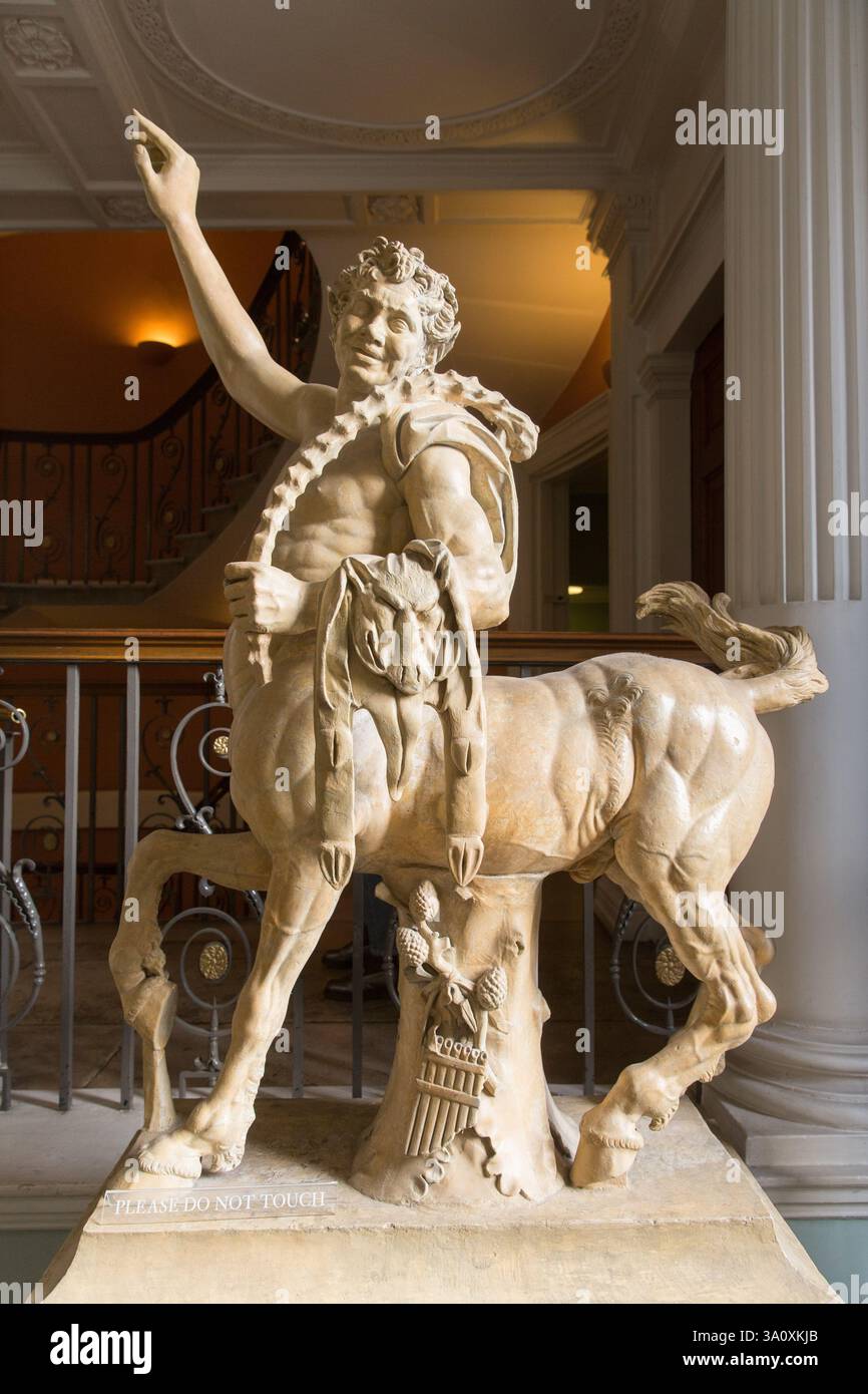 A marble centaur statue, likely a Roman copy, Depicts a centaur, a ...