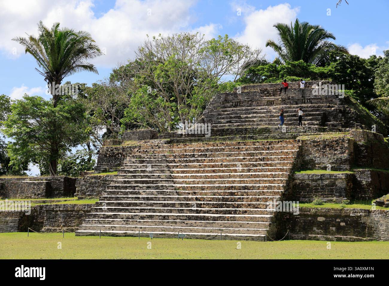 Temples in Altun Ha the ruins of ancient Maya City.Rockstone Pond ...
