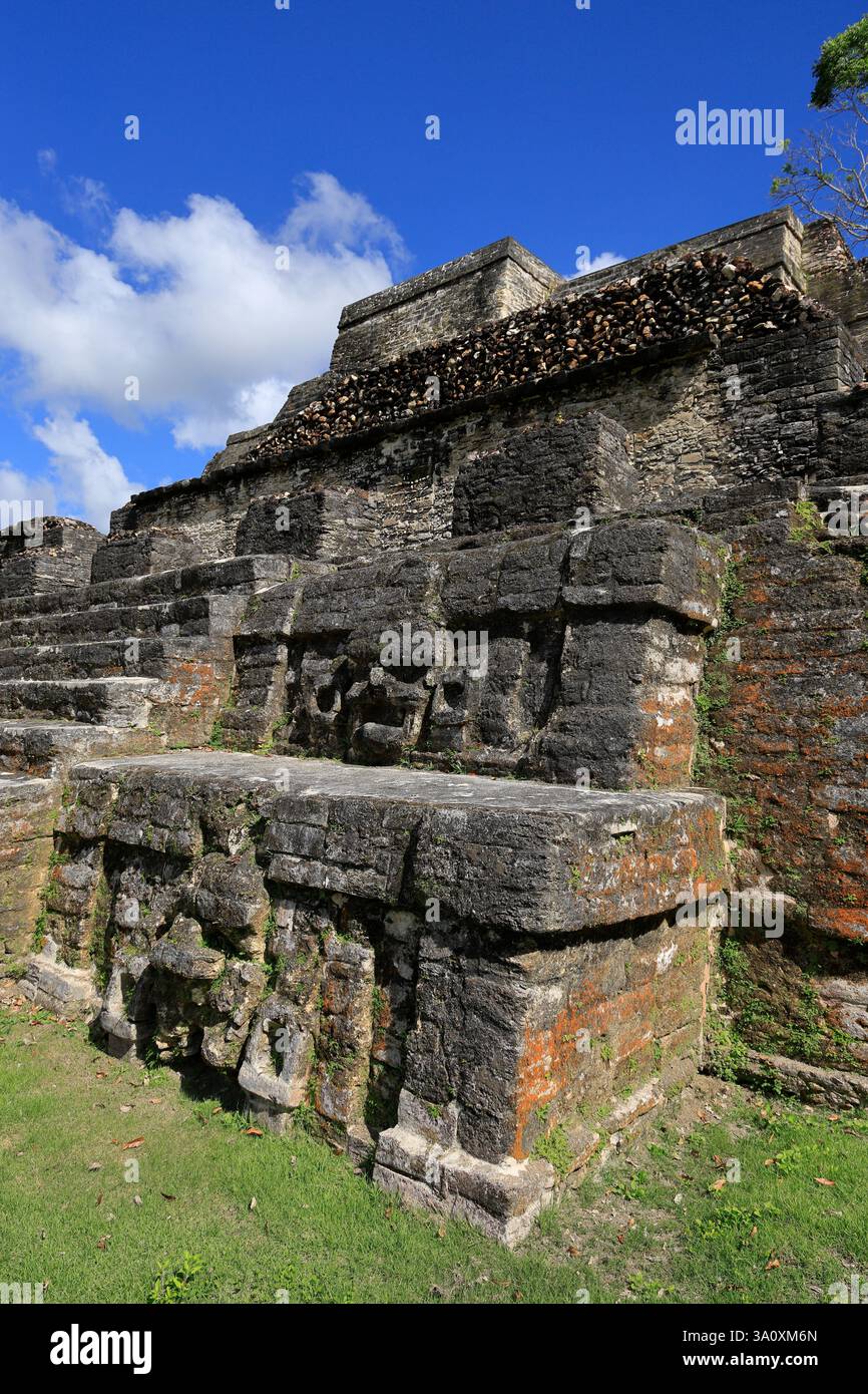 Temple of the Masonry Altars aka The Sun Gods Tomb in Altun Ha Maya ...