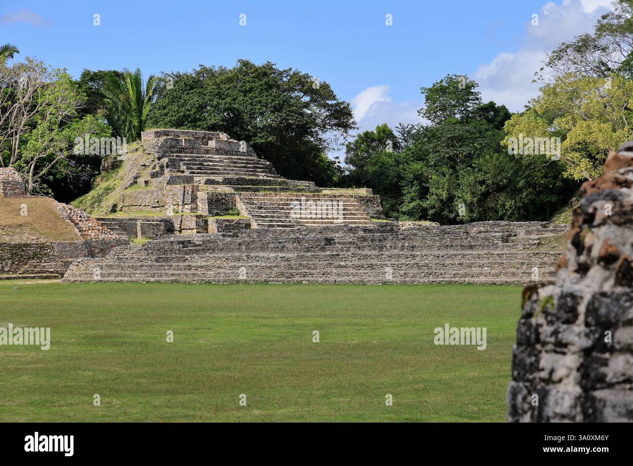 Temples in Altun Ha the ruins of ancient Maya City.Rockstone Pond ...