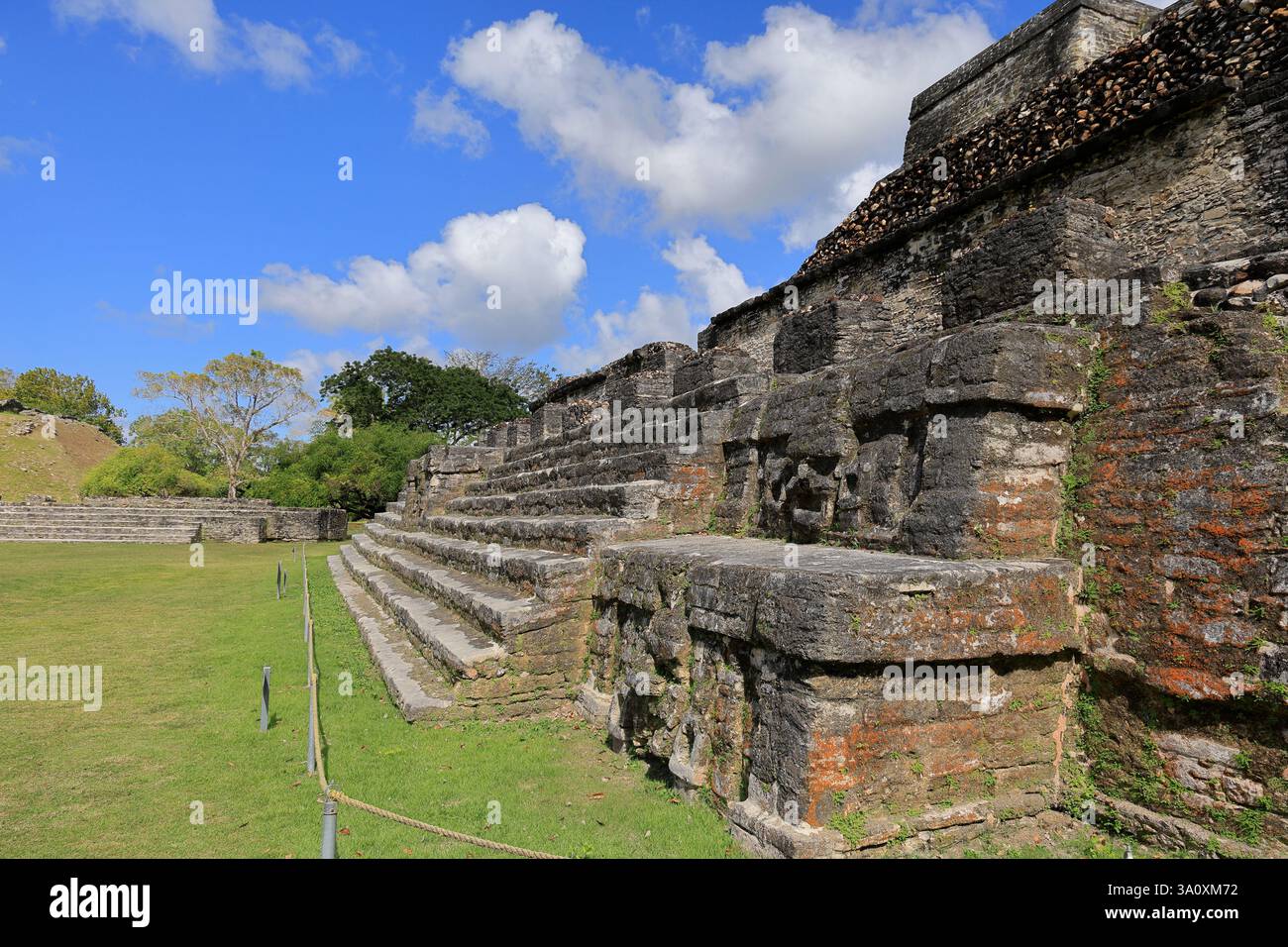 Temple of the Masonry Altars aka The Sun Gods Tomb in Altun Ha Maya ...